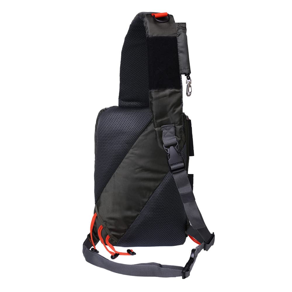 Raprance Fly Fishing Sling Pack Chest Bag Fishing Tackle Storage Shoulder Bag (Black)
