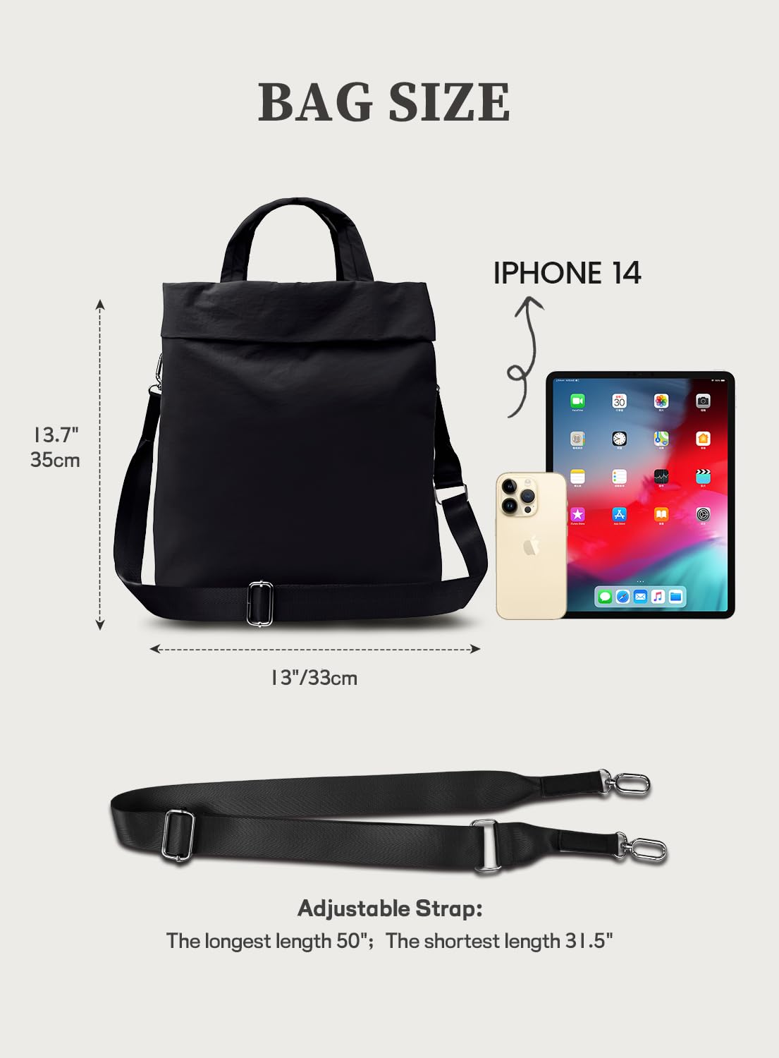 MEYFANCY Women Tote Bag Large Shoulder Bag Top Handle Handbag with Adjustable Strap for Gym, Work, Travel