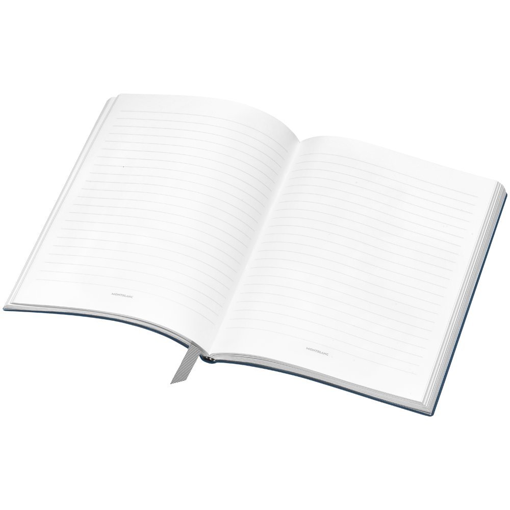 Montblanc Notebook Indigo Lined #146 Fine Stationery 113593 β Elegant Journal with Leather Binding and Ruled Pages β 1 x (5.9 x 8.2 in.)