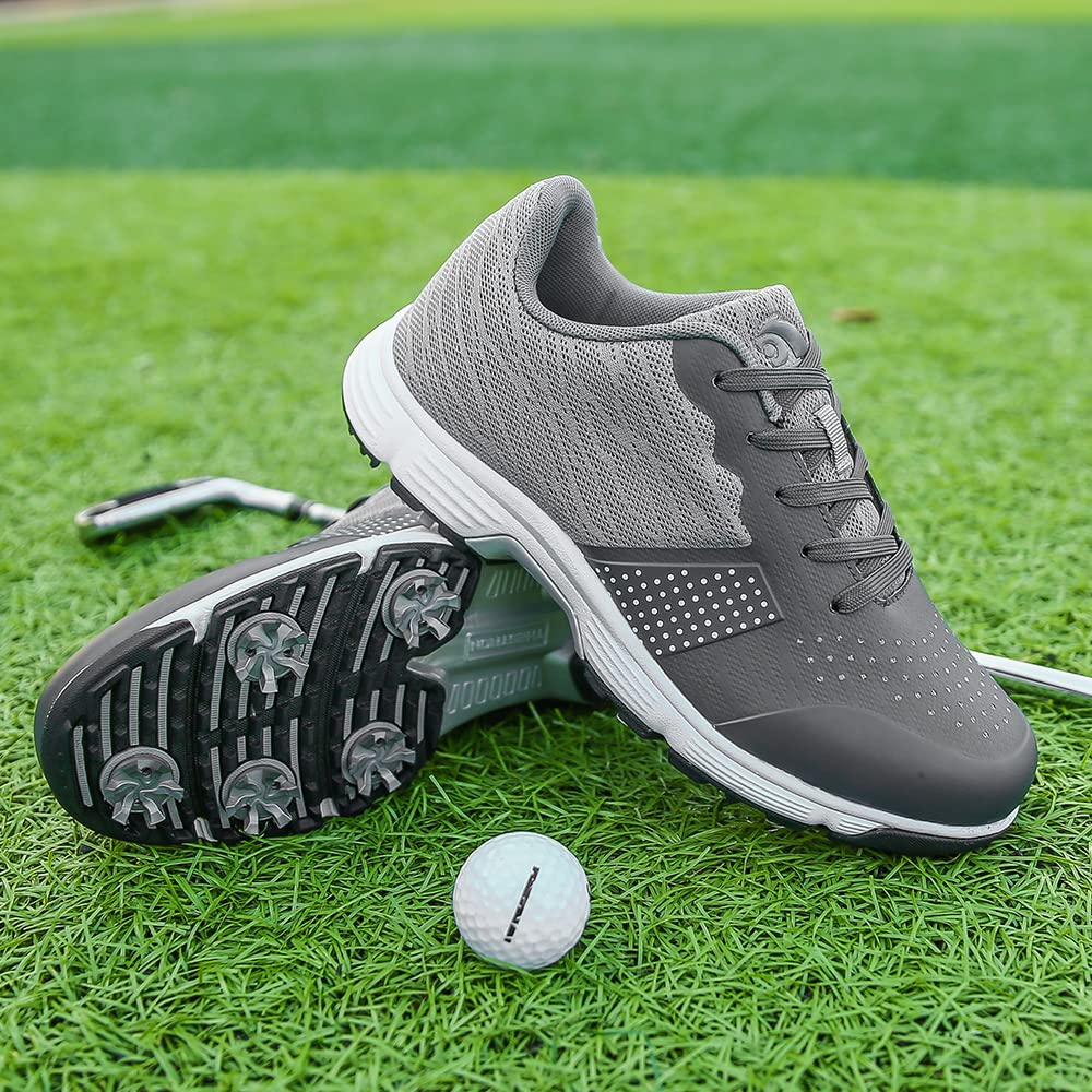 THESTRON Men Golf Shoes Professional Waterproof Spikes Golf Sport Sneakers …