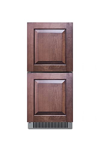 Summit Appliance ADRD15 15" Wide 2-Drawer All-Refrigerator, ADA Compliant, Panel-ready Drawer Fronts, Interior Lighting, Digital Display, Digital thermostat, No-frost Operation, 2.8 cu.ft Capacity
