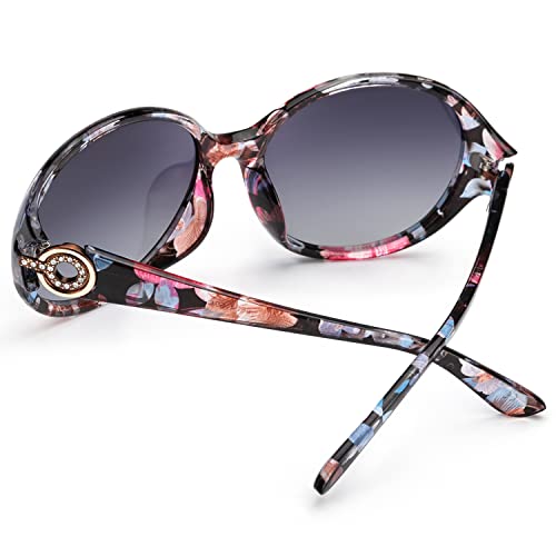 SIPHEW 2 Pack Classic Round Polarized Sunglasses for Women Lightweight UV Protection Anti-Glare Shades