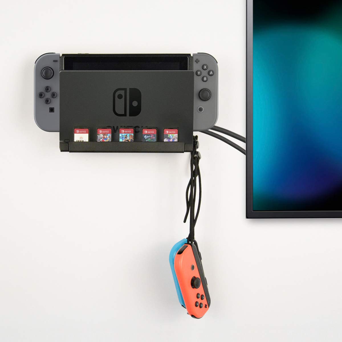 Monzlteck Wall Mount for Nintend Switch/Switch OLED,Game Card Holder,Solid Metal