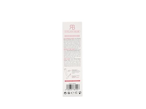 Renata Beauty Lash Glue for False Eyelash Extensions β 24 Hour Transparent Glue for False Lashes β Waterproof Cluster Lash Glue with Dual Function Flexible Brush Tube β Compatible with Glue Remover