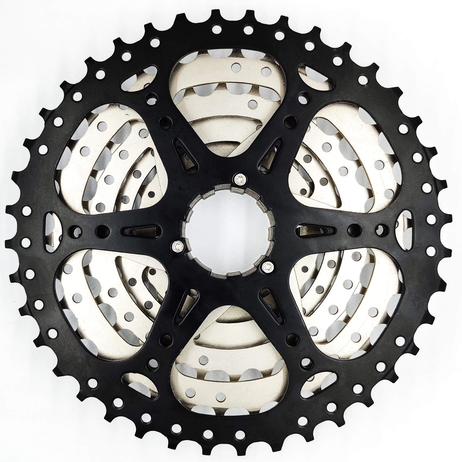 RATUXTR 9 Speed Cassette for Mountain Bike, 11-40T Mountain Bicycle 9 Speed Cassette Flywheel Fit for MTB BMX Road Bicycle, Super Light