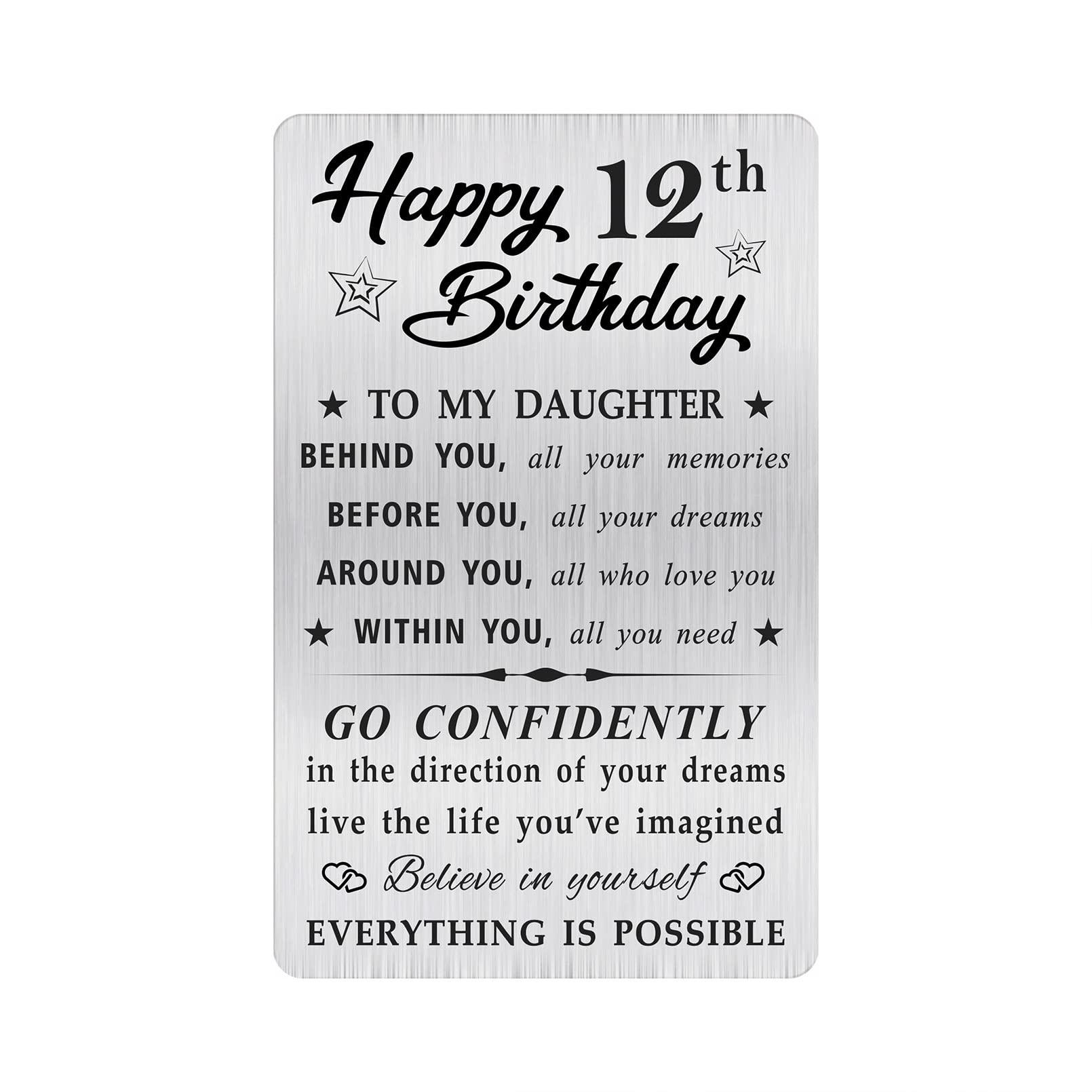 MOQIYXL 50th Birthday Card for Daughter, 50 Year Old Gifts for Daughter Engraved Wallet Card