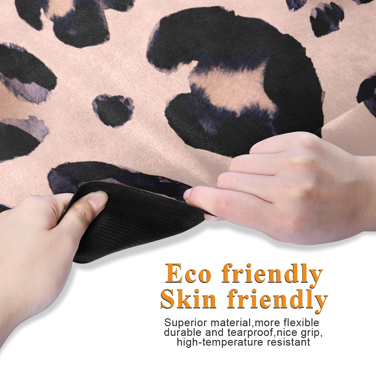 senya Leopard Print Cheetah Pink Yoga Mat Cover, Non Slip Exercise Mat Cover High Performance Grip, Coming with Carry Bag(7ue6a)
