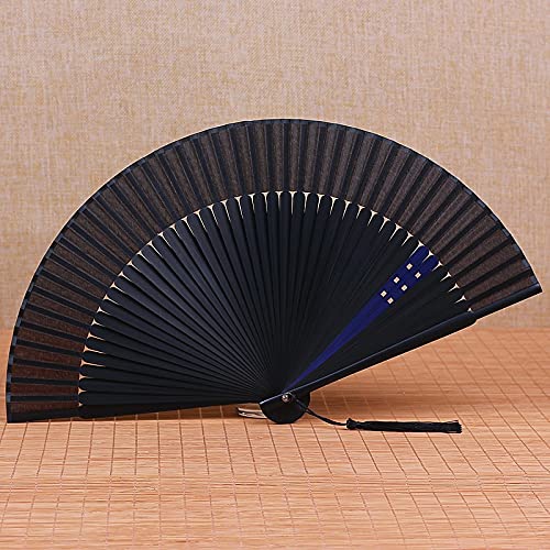 RTUGOVT Folding Fan Folding Fan Chinese Women's Ancient Classical Wind Fan Fan Hanfu with Manual Small Silk Dance Japanese Folding Fan Tai Chi Folding Fan (Color : Light Green)