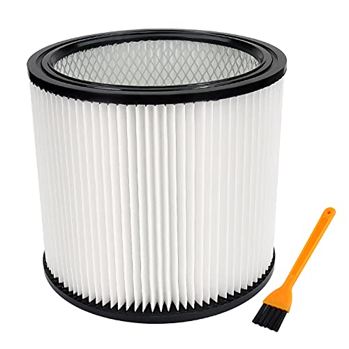 Replacement Cartridge Filter for Shop Vac 90304 90350 90333 by Techecook - 90350 90304 Shop Vac Filter fit Most Shop Vac Wet/Dry Vacuum 5 Gallon and Above, Reusable and Washable Synthetic Material