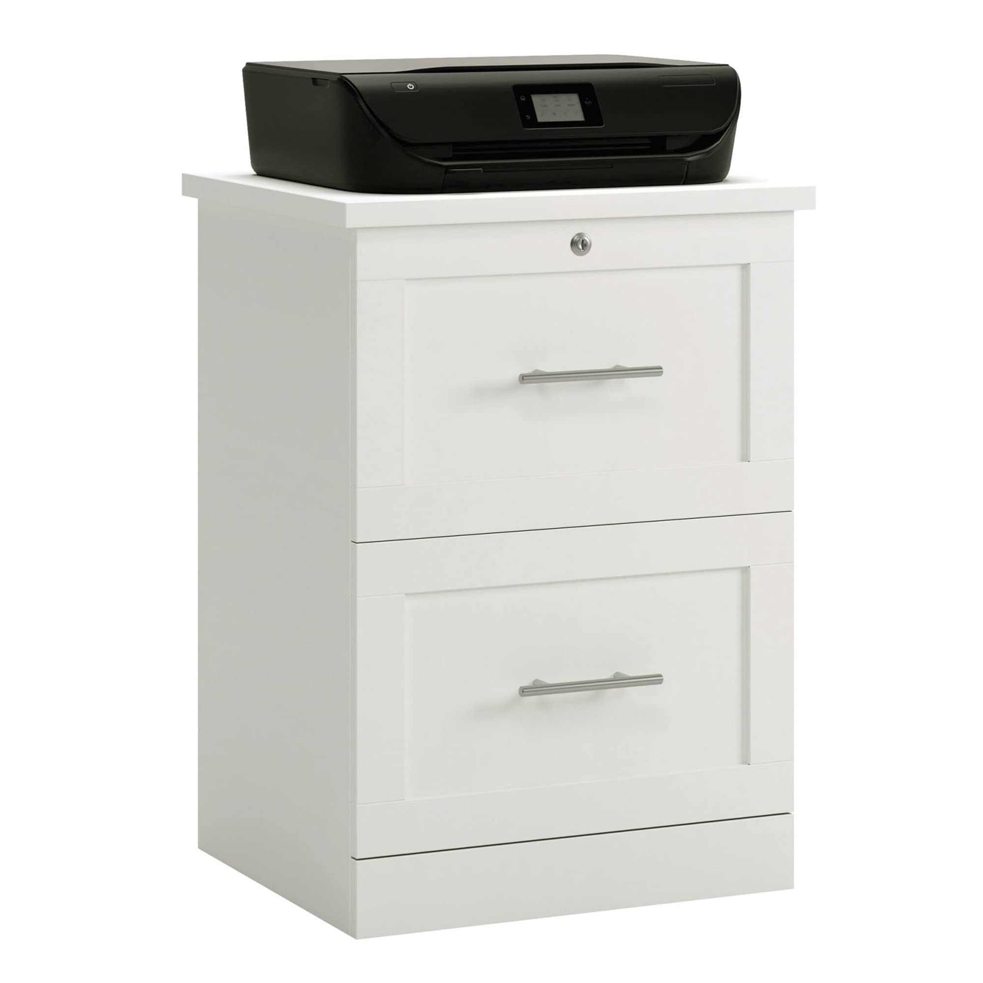 RealspaceĀ® 17" D Vertical 2-Drawer File Cabinet, White