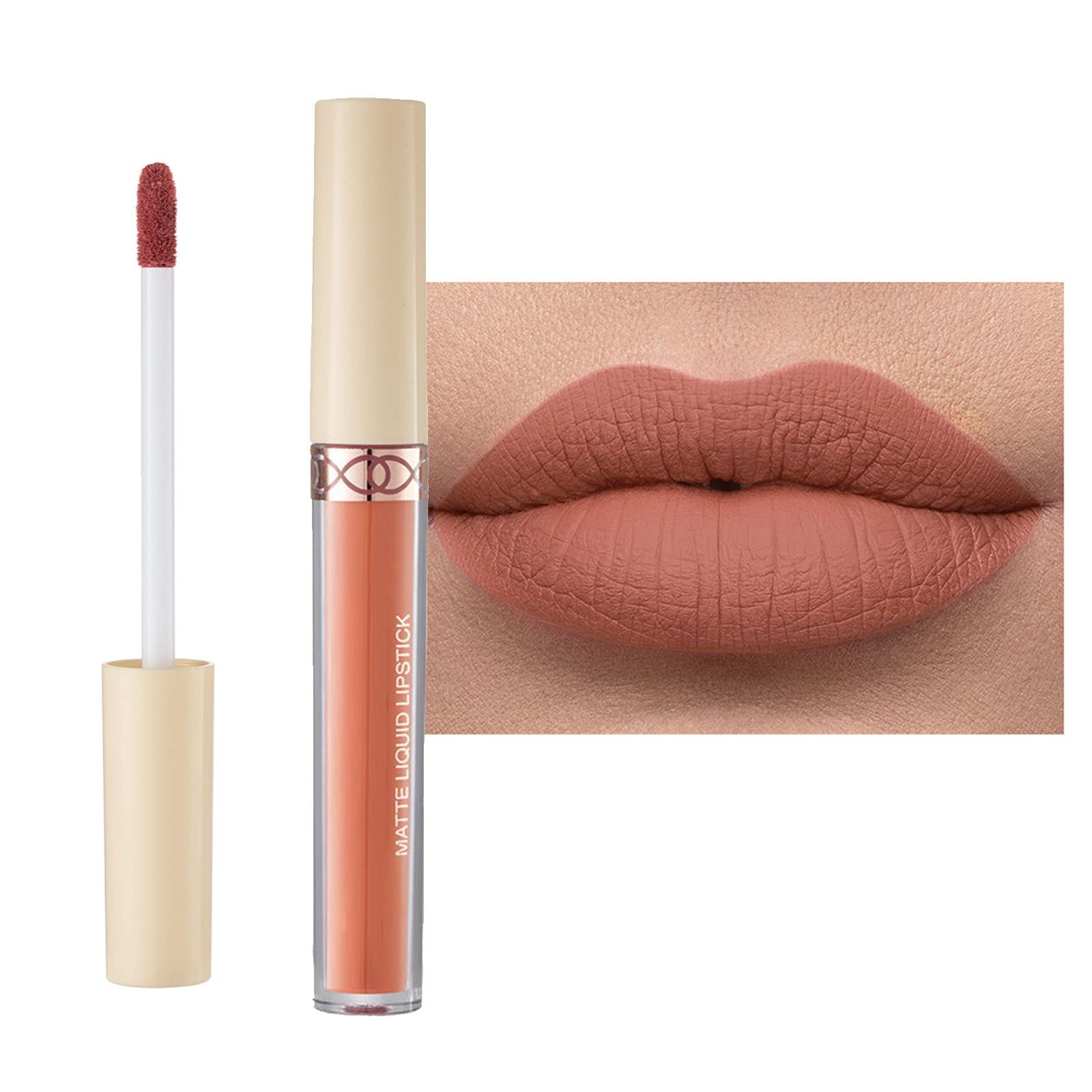 Rosarden Matte Nude Lipstick - Matte Liquid Lipstick - Nude Liquid Lipstick - Waterproof & Long Lasting 24 Hour Matte Lipstick- Soft Velvet Matte Lipstick - Matte Lipstick Lip Makeup for Women(01)