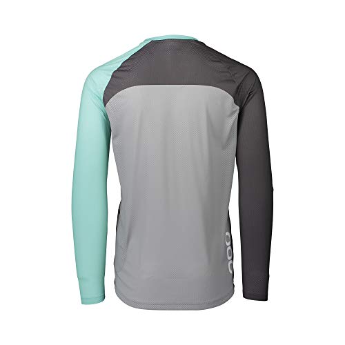 POC Mtb Pure Long-Sleeve Jersey - Men's Light Fluorite Green/Sylvanite Grey, Xxl