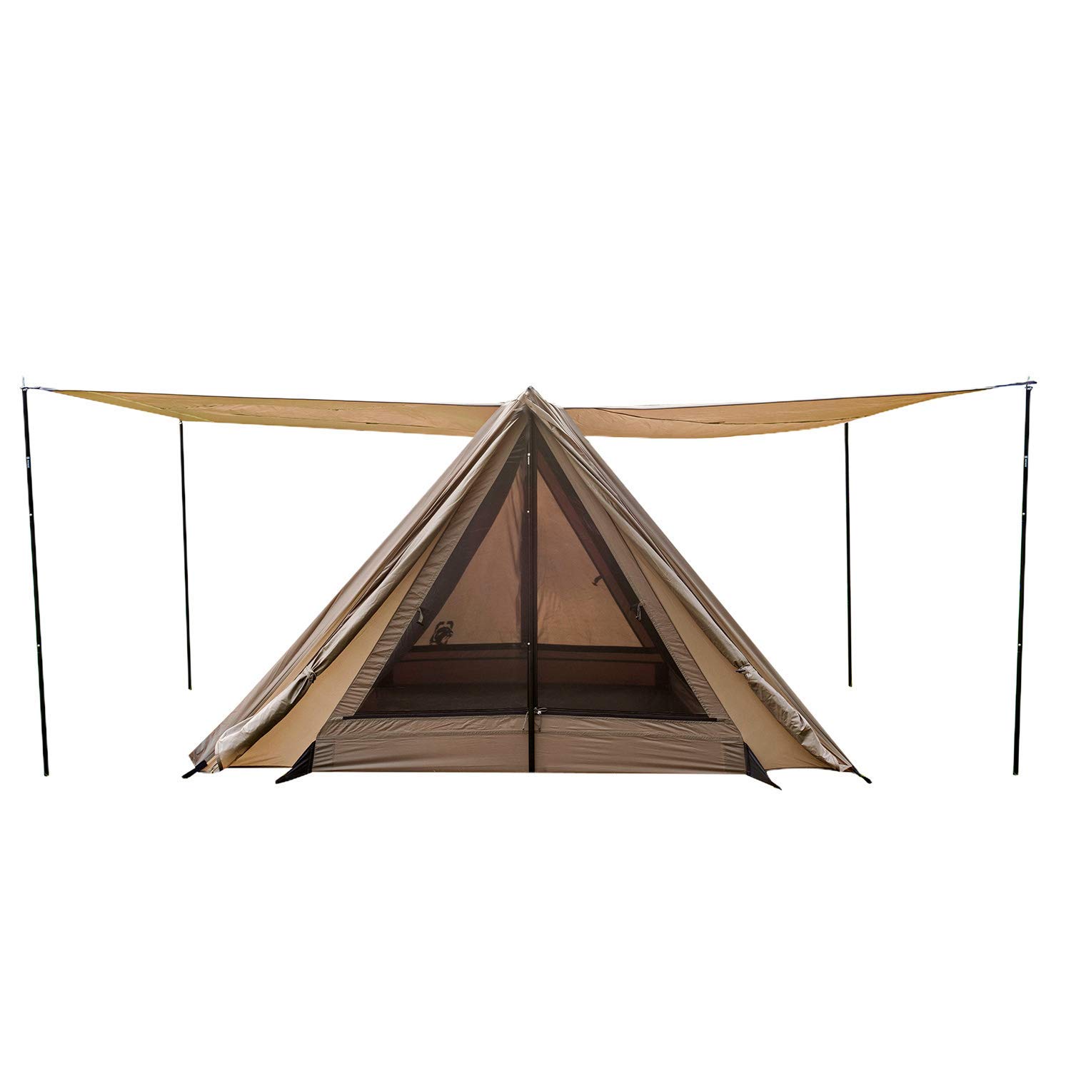 OneTigris Outback Retreat Camping Tent + Waterproof Tent Footprint + Lightweight Tent Poles (1.25m)