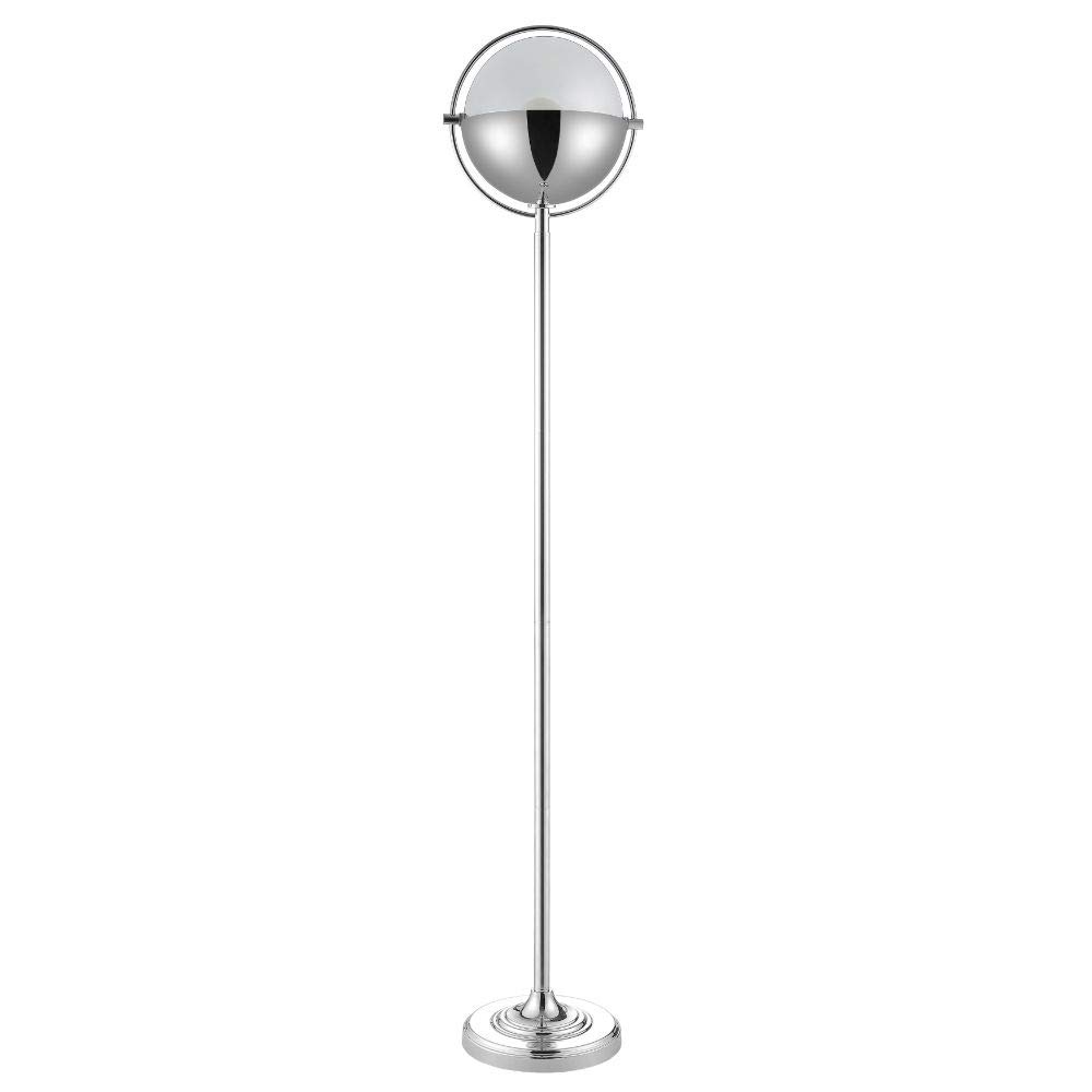 Safavieh FLL4069A Lighting Rensa Modern Globe Iron Chrome 63-inch (LED Bulb Included) Floor Lamp, Black
