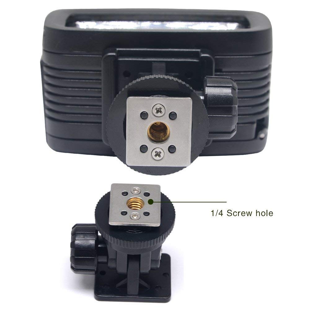 Mcoplus 40m/130ft Rechargeable Diving Light Dimmable Waterproof Video LED Light 6W 20 LEDs 700LM with 1900mAh for Gopro HTC XIAOYI SJ5000 SJ6000 & Other Action Camera &DSLR Camera