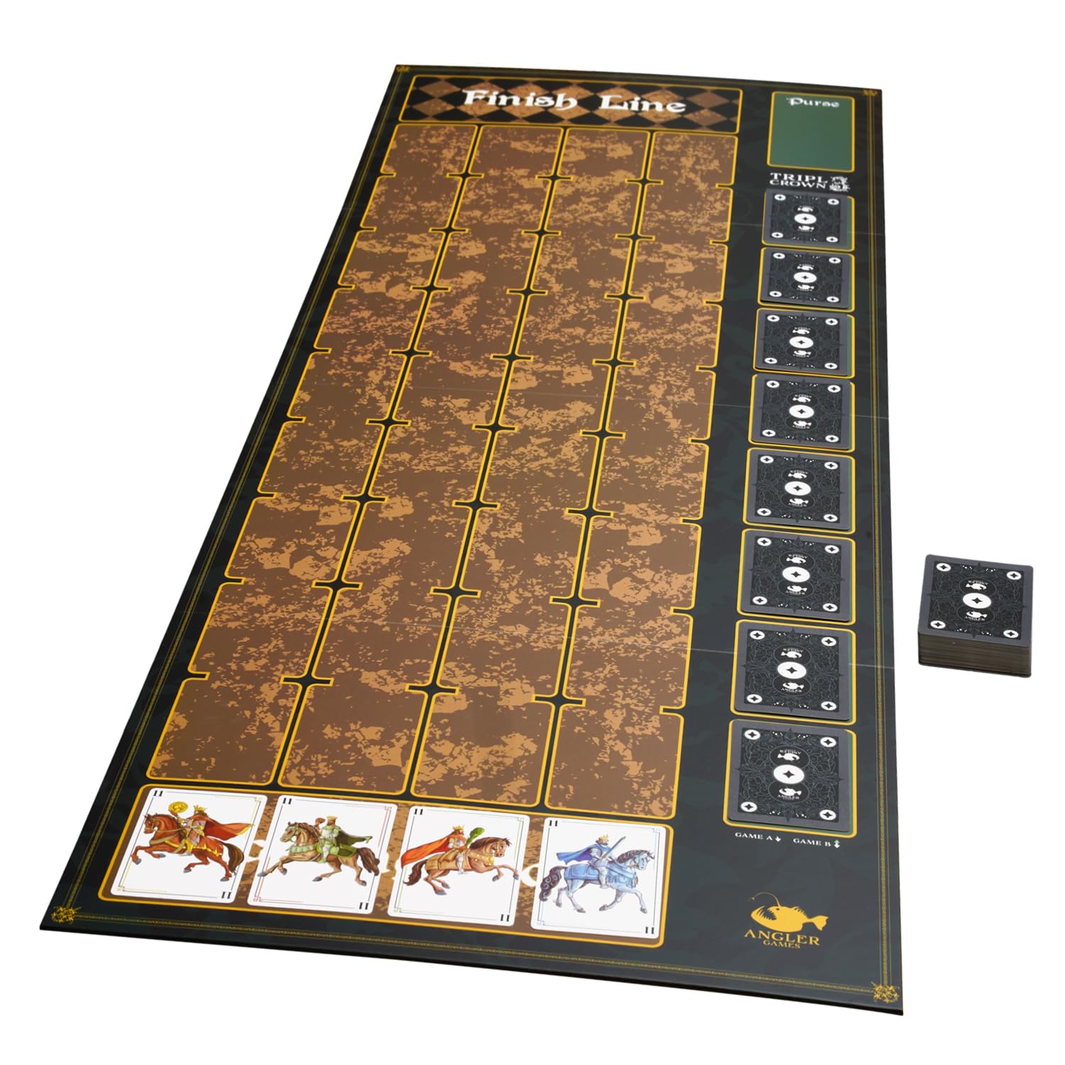 TRIPL3 Crown - Push Your Luck Table Top Horse Racing Game with Spanish Cards