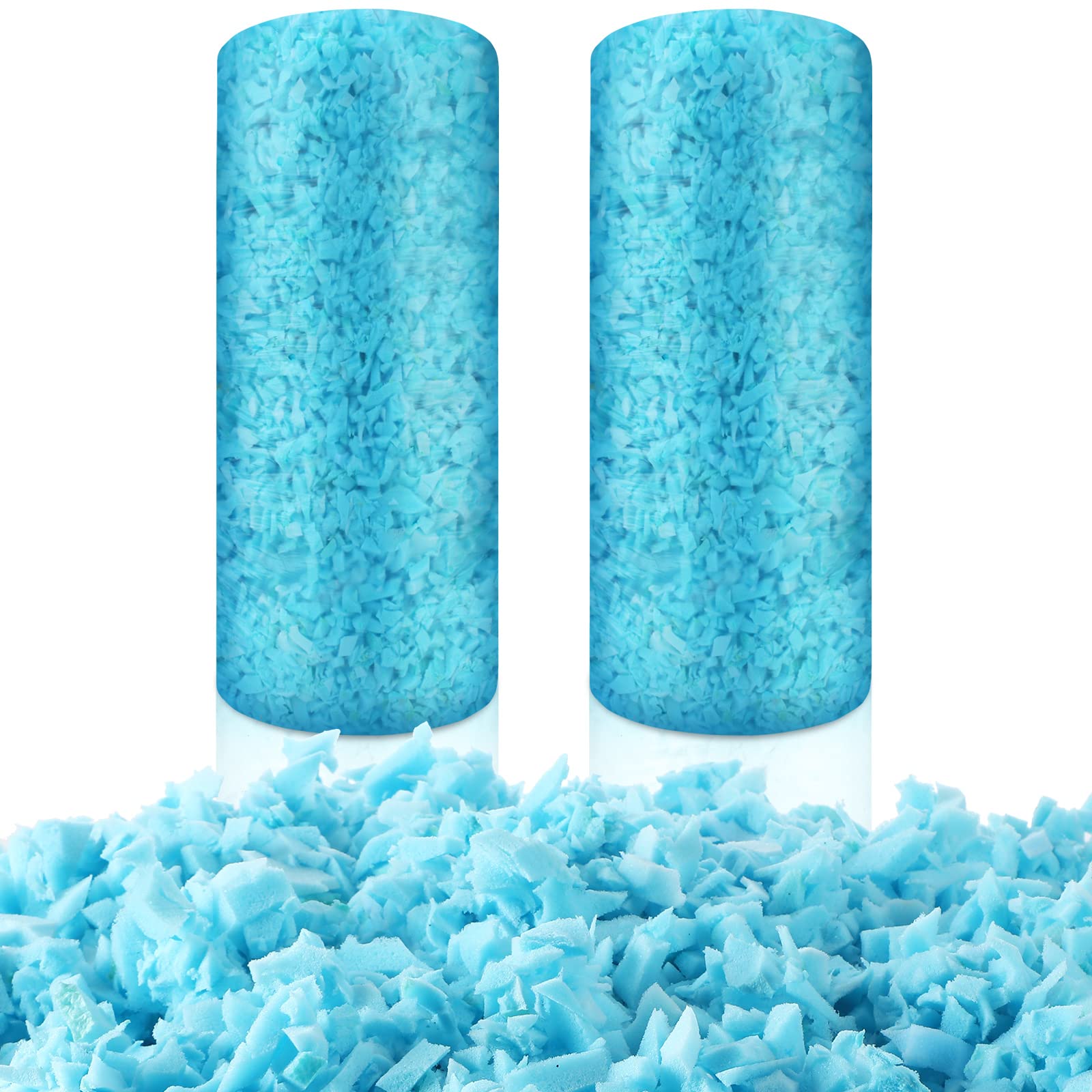 Marsui Bean Bag Filler Soft Shredded Memory Foam Filling Foam Refill for Pillow Stuffing Dog Animals Beds Couch Chairs Cushions and Arts Crafts (Blue,10lbs)