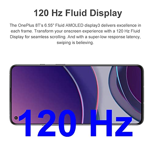 OnePlus 8T | 5G Unlocked Android Smartphone | A Day’s Power in 15 Minutes | Ultra Smooth 120Hz Display | 48MP Quad Camera | 256GB, Aquamarine Green | U.S. Version