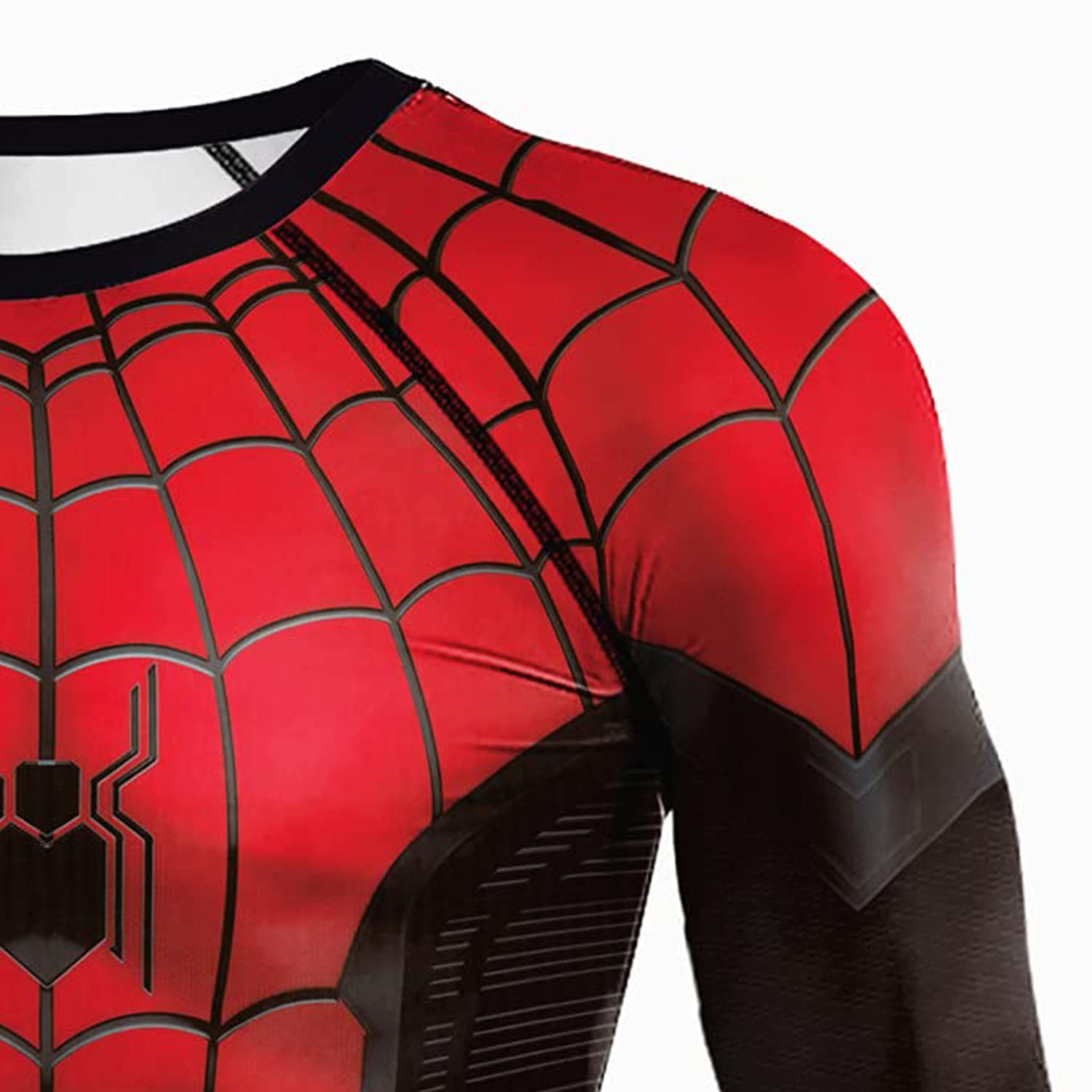 Teanoon Men's Compression Shirt 3D Print Long Sleeve Workout Shirts Athletic Fitness Gym Top for Men X-Large