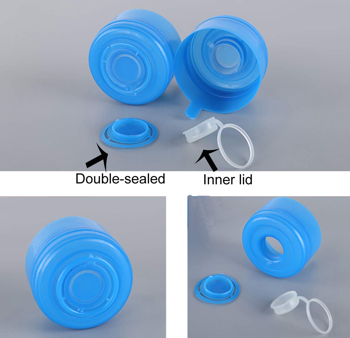 ONESWI 3 & 5 Gallon Water Jug Cap Replacement Non Spill Bottle Caps, 5 Pack