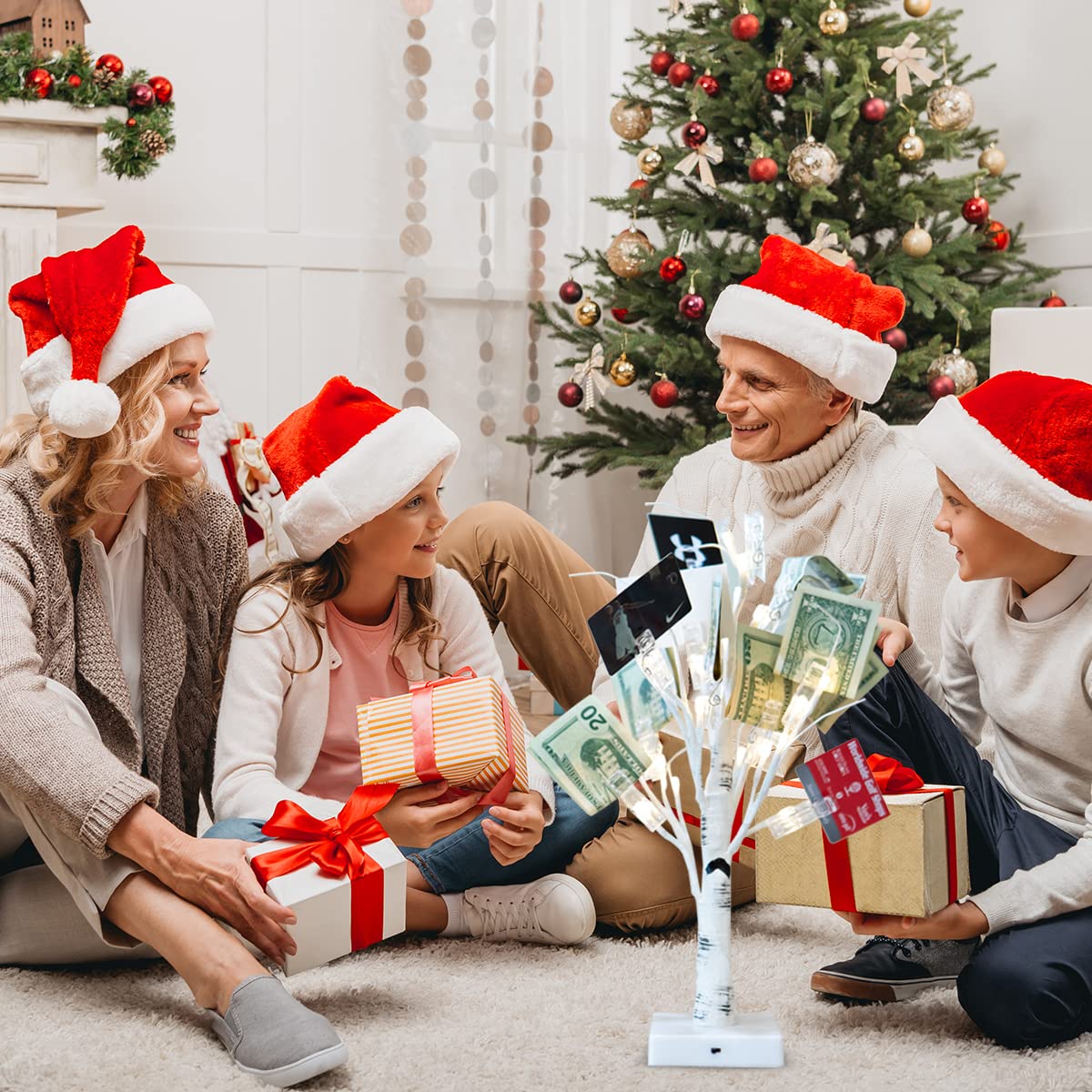Sidelinx Money Tree Gift Holder - Gift Card Tree for Birthday, Holidays, and More - Use for Money, Gift Cards, Photos, Lotto Tickets, etc.