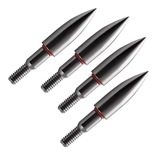 Stainless Steel Archery Field Points 5/16 9/32 19/64 Archery Field Points 100/125/150/200 Grains Bullet Points Screw in Broadheads (1 Dozen 12 PCS) (19/64″, 100Grains)