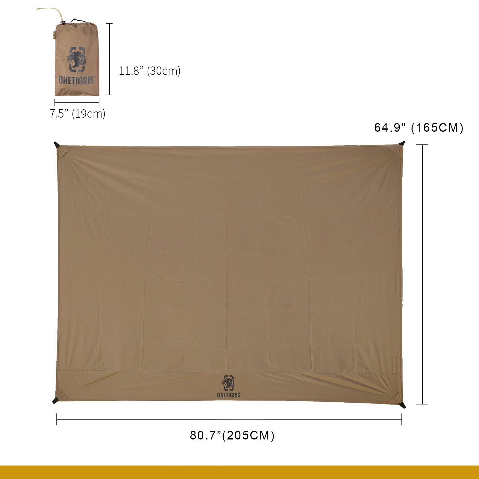 OneTigris Outback Retreat Camping Tent + Waterproof Tent Footprint + Lightweight Tent Poles (1.25m)