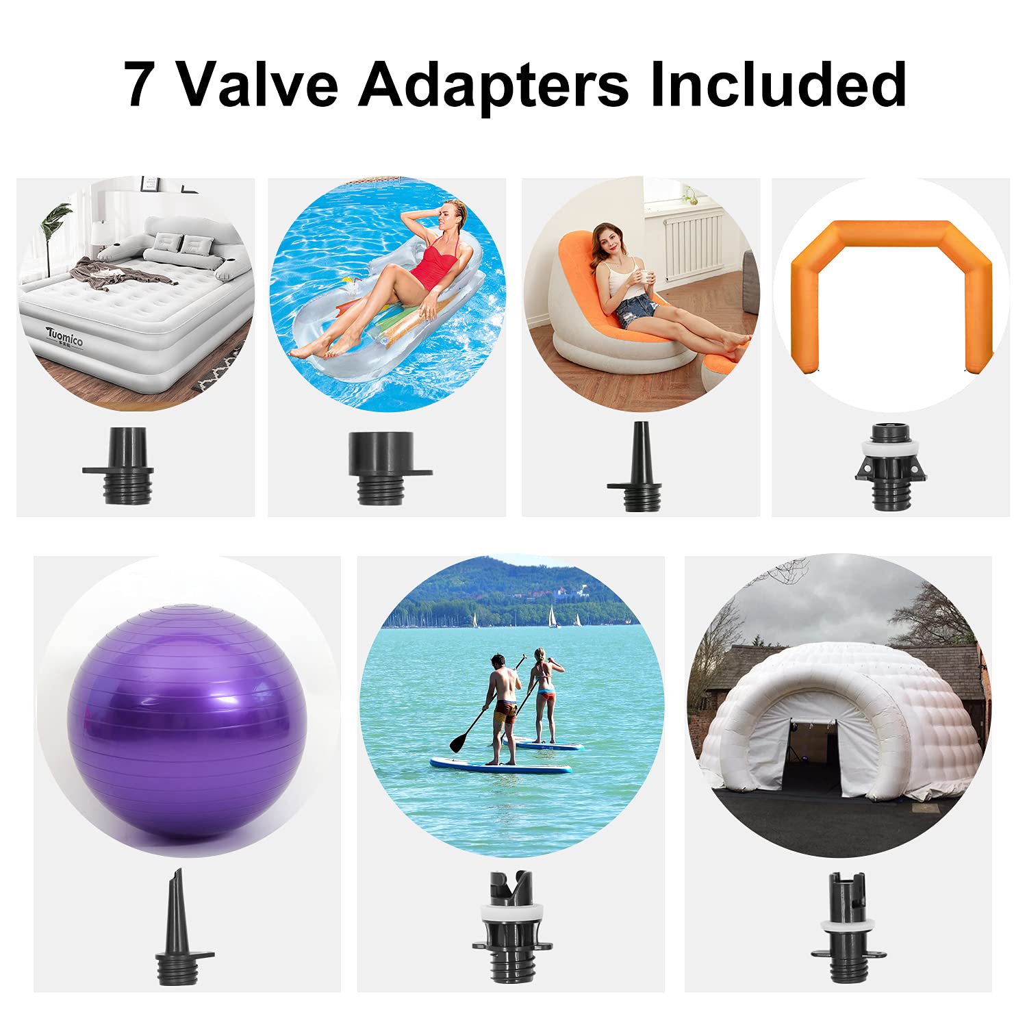 Rechargeable Sup Air Pump Power Cordless Portable, 16PSI with Battery, Stand Up Paddle Board Electric Pump Inflator/Deflator Air Compressor for Paddle Boards,Boat