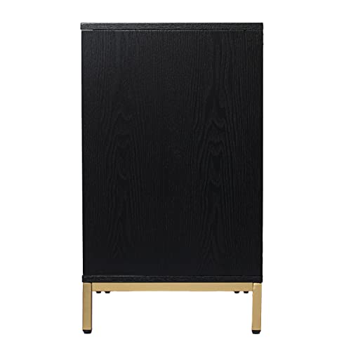 SEI Furniture Marradi Electric Fireplace w/Media Storage, Black