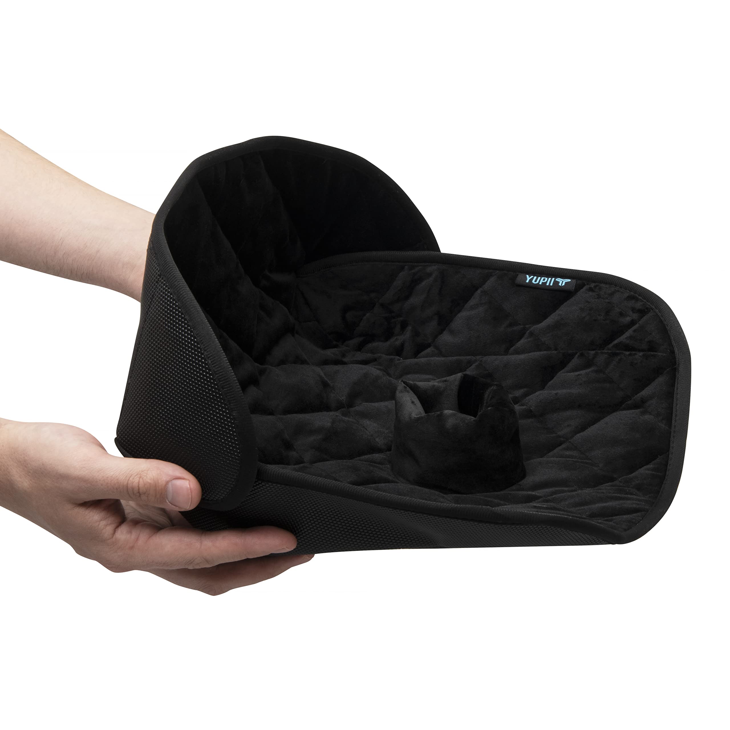 YUPII Piddle Pad Waterproof Car Seat Protector - 2 Pack- Black Potty Training Cover - Comfortable and Reusable for Seats and Strollers - Plus a Shoulder Strap
