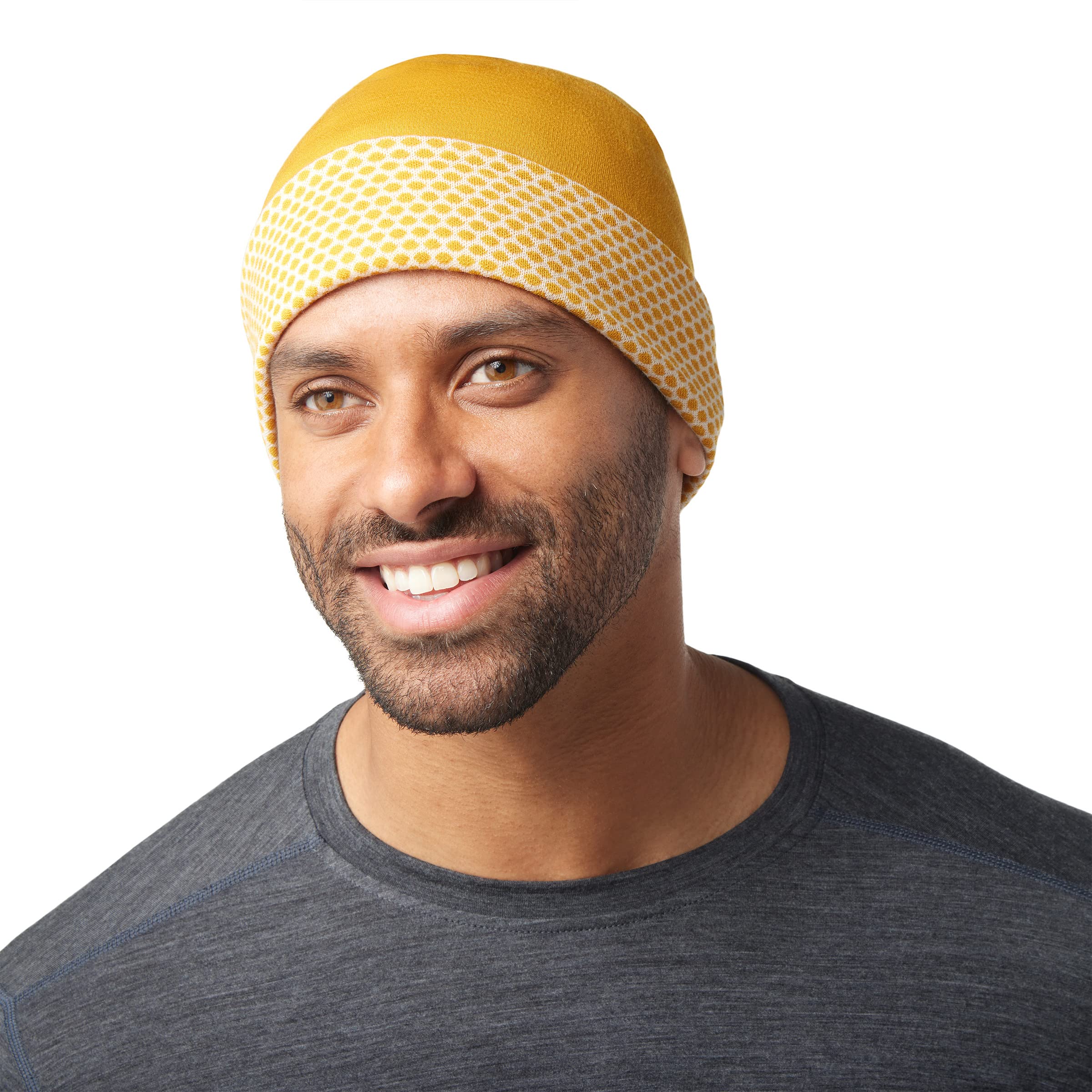 Smartwool Thermal Merino Reversible Pattern Cuffed Merino Wool Beanie for Men and Women, Black Mountain Scape, One Size