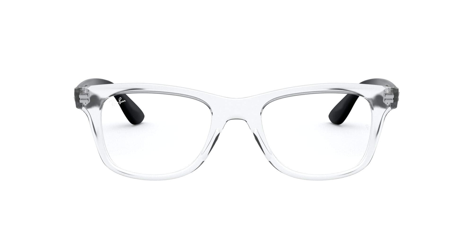 Ray-Ban RX4640V Square Prescription Eyeglass Frames, Transparent/Demo Lens, 50 mm
