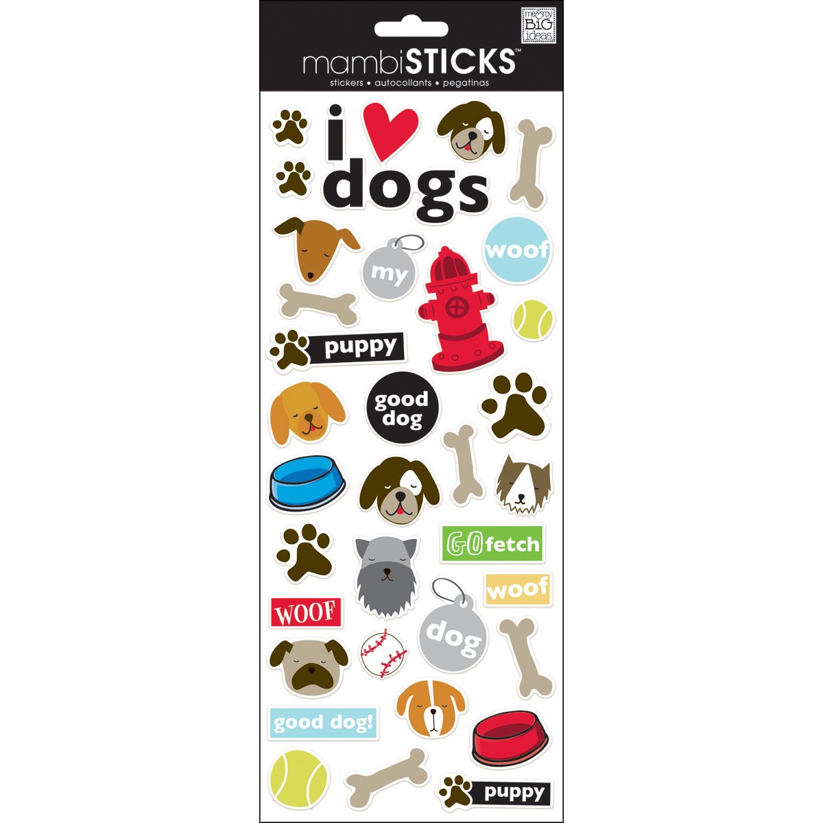 Me & My Big Ideas Stickers 5.5"X12" Sheet-Good Dog