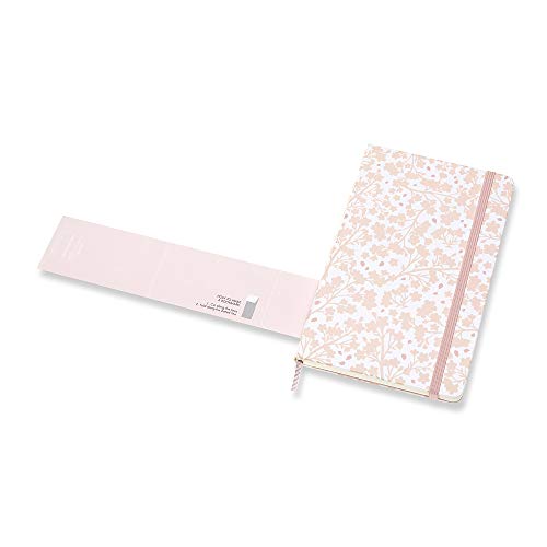 Moleskine Limited Edition Sakura Notebook, Hard Cover, Large (5" x 8.25") Plain/Blank, White, 240 Pages (LESU02QP062)