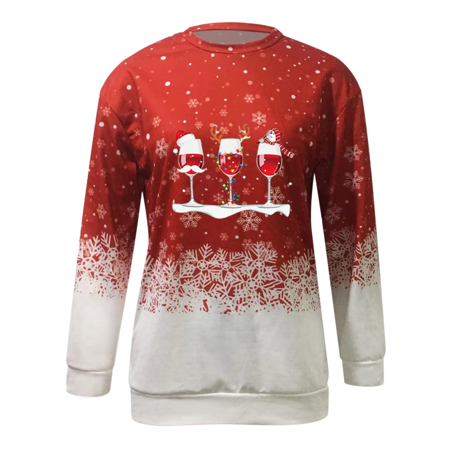 Women Hoodies Pullover Trendy Hoodies Pullover Oversized Long Sleeve Tees Lightweight T Shirt Hoodies Baseball T-Shirt Red