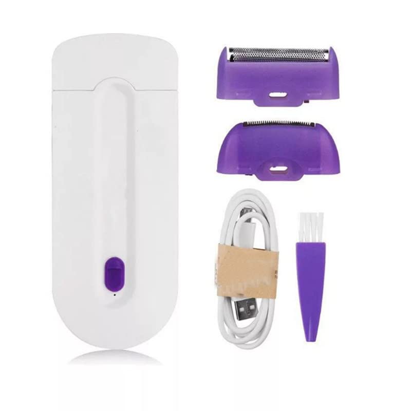 Women Laser Rechargeable Epilator Remover Smooth Touch Hair Removal Instant Pain Free Razor Sensor- Light Technology Hair Remove (Color : White Medium Packing Box-A)
