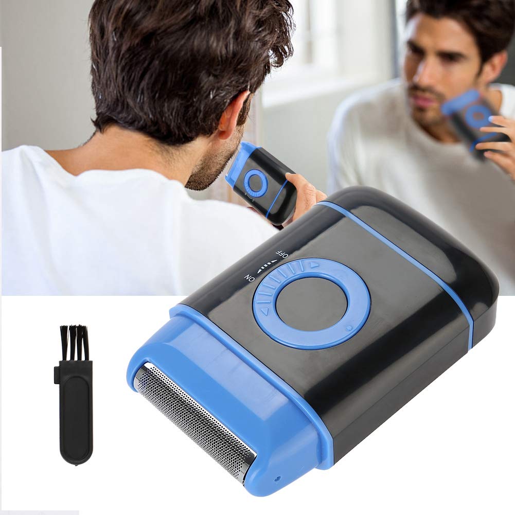 Men's Shaver, Electric Shaver Dry Battery, Electric Beard Reciprocating, Shaver Black/Blue/Red, Best Men(Blue)