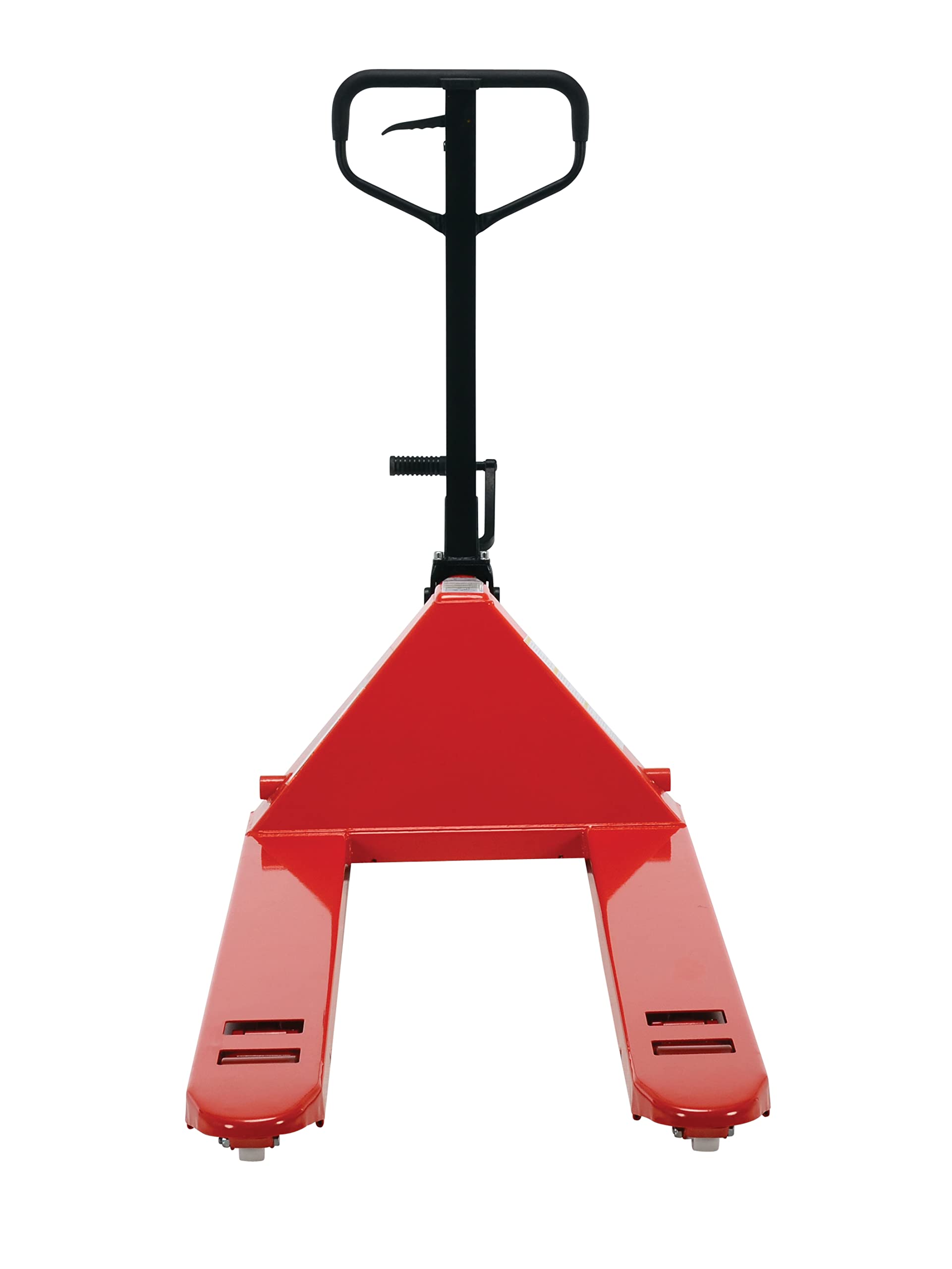 Vestil PM5-2748-FP Wheel Nose Pallet Truck with Foot Pedal 27 in. x 48 in. 5500 Lb. Capacity Red