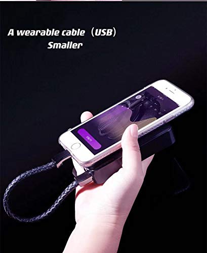 YXWJ USB Charging Cable Bracelet Fashion wrist Data Charger Cord Leather Cuff Band, Convenient to carry,Practical gifts.