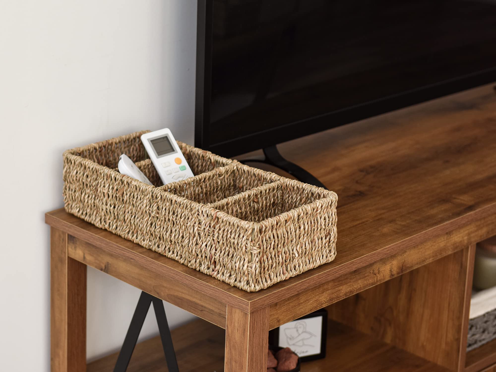StorageWorks Small Wicker Baskets Wicker Flatware Organizer