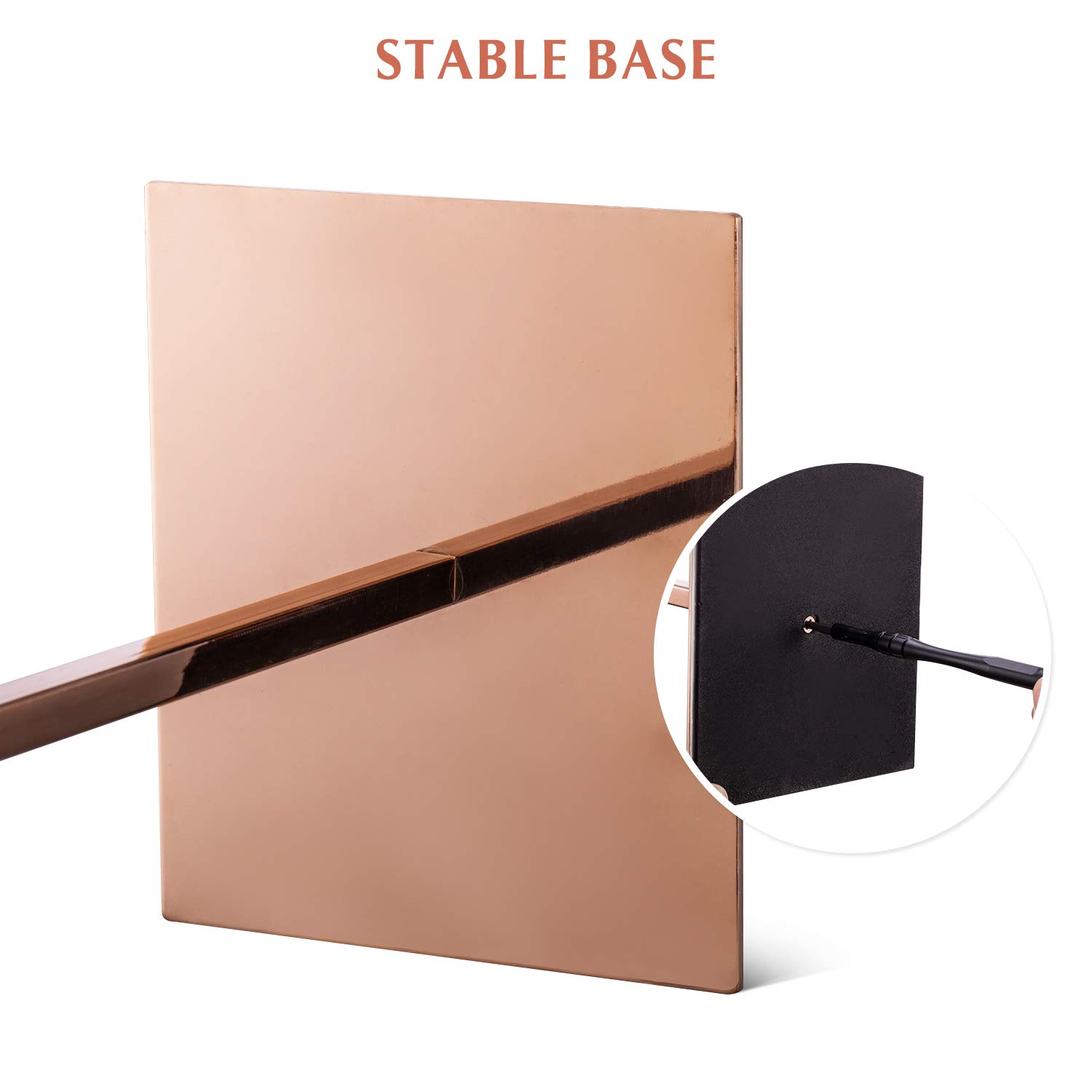 Polmart Countertop Jewelry/Scarf/Handbag T-Bar Display Stand with Adjustable Height - Rose Gold (2 - Pack)