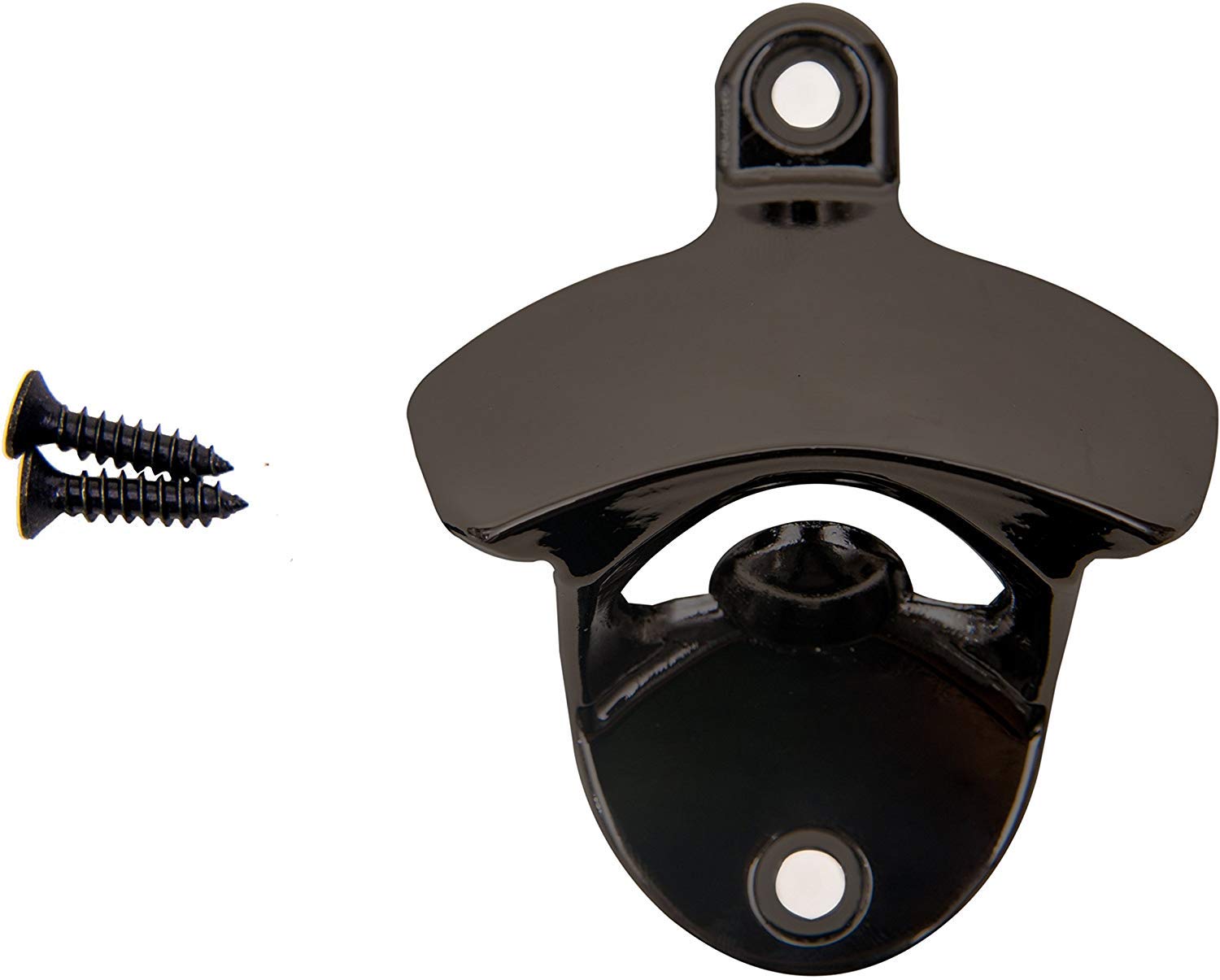 Wall Mounted Black Nickel Gun Metal Finish Beer and Soda Bottle Opener, Free Mounting Hardware Included, Quick Installation, Easy to Surface Mount