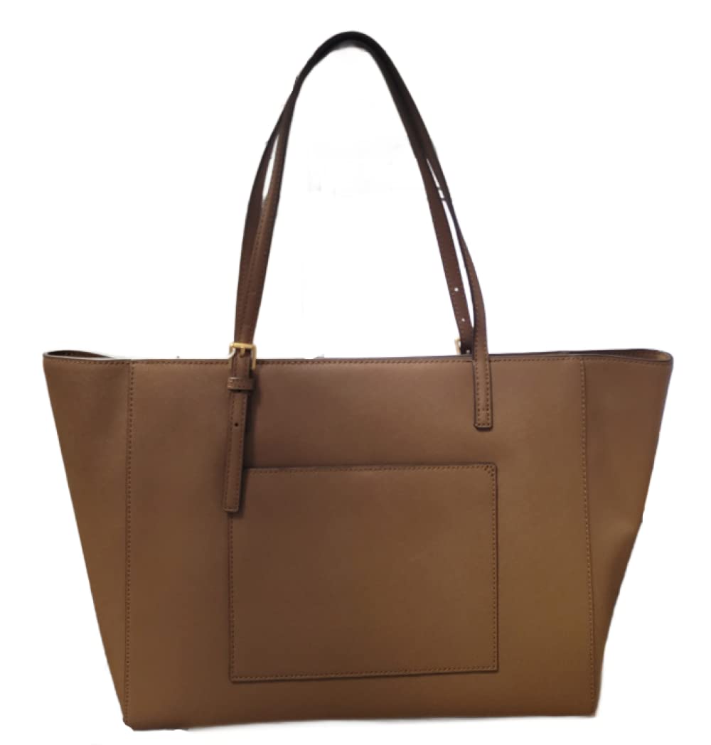 Tory Burch 134836 Emerson Moose Brown With Gold Hardware Women's Large Tote Bag