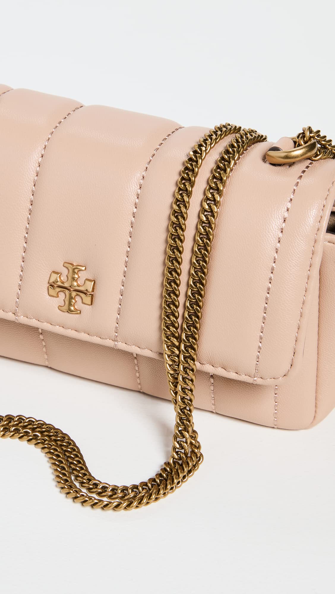 Tory Burch Women's Kira Mini Flap Bag, Devon Sand, Tan, One Size