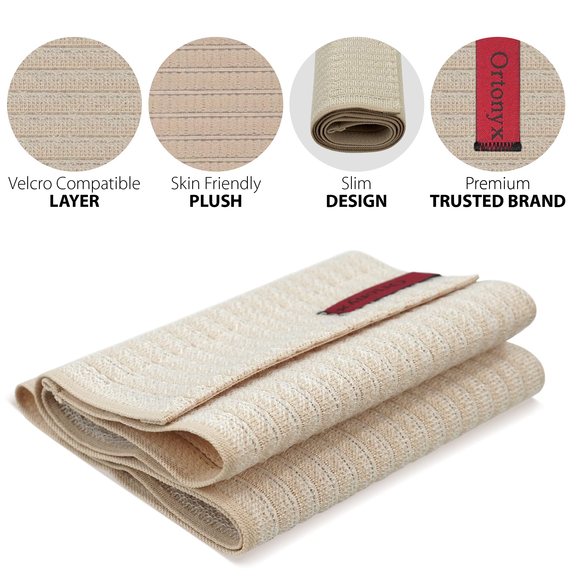 ORTONYX 6.25" Abdominal Binder for Men and Women/Postpartum Post-operative Post-surgery Wrap/Abdomen Navel Umbilical Hernia Support Belt / 524006 Beige S/M
