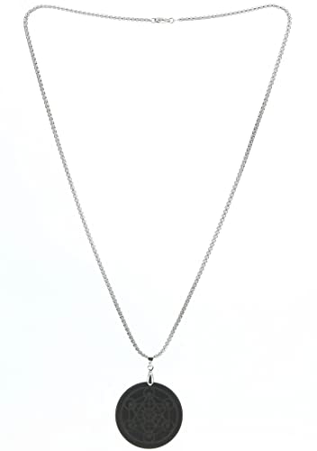 SZFMSWE shungite stones pendant necklace metatron cube
