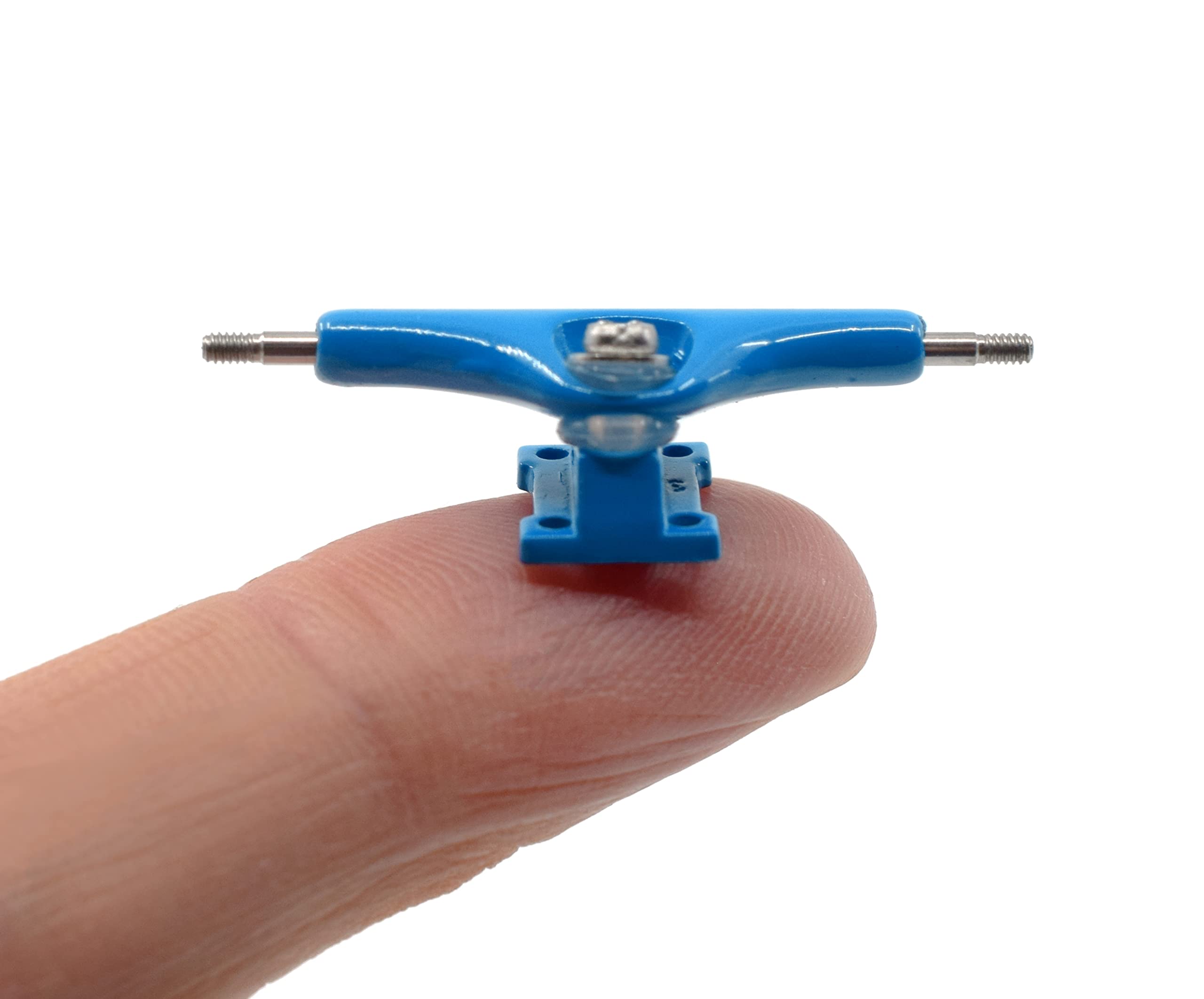 Teak Tuning Prodigy Swerve Fingerboard Trucks, Aqua Blue Colorway - 34mm Wide - Inverted Kingpin - Professional Shape, Appearance & Components