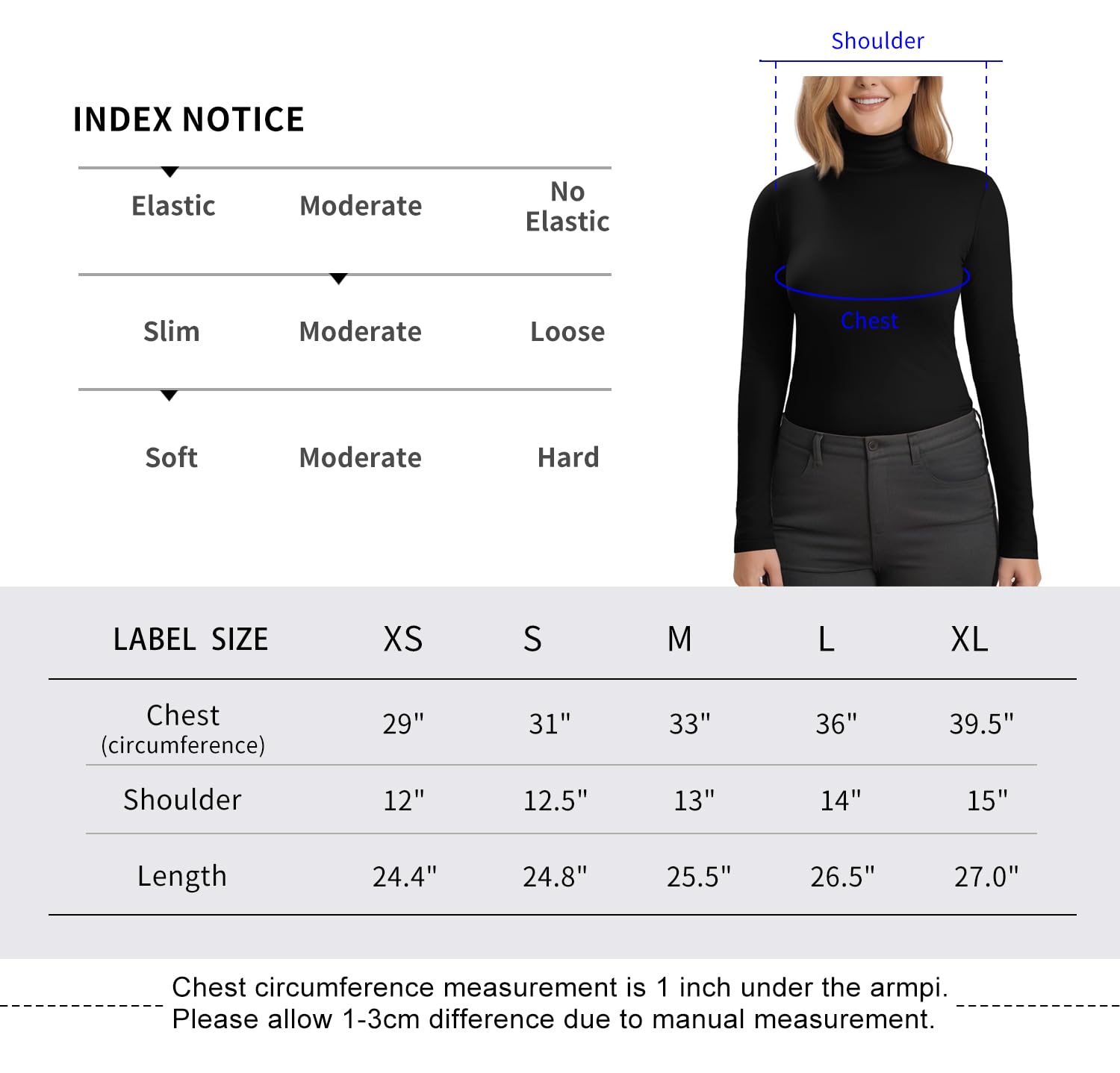 Zengjo Womens Turtle Necks Long Sleeve Thermal(Pink,S)