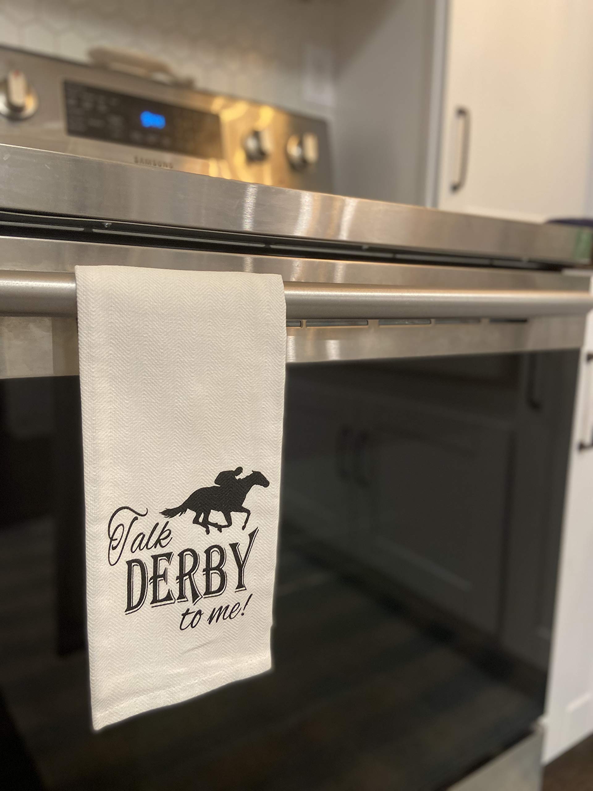 Talk Derby To Me Tea Towel