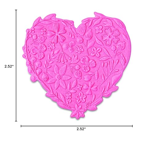 Sizzix 3-D Impresslits Embossing Folder Floral Heart by Kath Breen, 665743, Multicolor